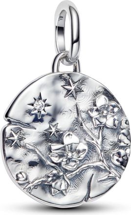 Pandora ME Kirschblüte Medaillon-Charm aus Sterling Silber mit Zirkonia, Kompatibel Me und Moments, 794085C01