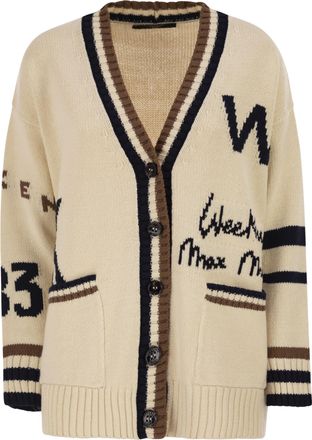 Max Mara Weekend Maxmara Wkdblasone - Cardigan oversize en coton m&eacute;lang&eacute;