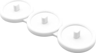 Shush Elektrischer Zahnb&uuml;rstenst&auml;nder f&uuml;r gro&szlig;e Marken mit kreisf&ouml;rmiger Abtropfschale (wei&szlig;, dreifach)