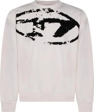 Diesel Homme, Sweatshirts et sweats &agrave; capuche, Blanc, Taille: XL S-Boxt-N5 SweaT-shirt