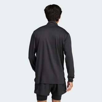 adidas Performance Sweatshirt TECH ESSENTIALS WORKOUT 1/4 ZIP mit Rundhalsausschnitt, ohne Verschluss, aus Polyester und Elasthan