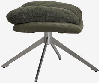 Sklum Drehbarer Fu&szlig;hocker Amanda aus Boucl&eacute;-Stoff