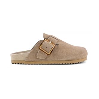 Colors Of California Femme, Chaussures, Beige, Taille: 39 EU Sabot en daim avec boucle - Tan