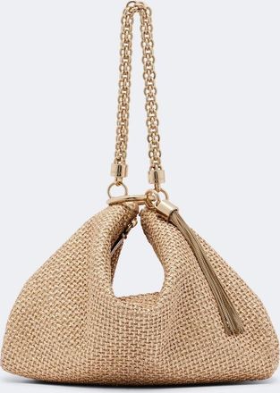 Jimmy Choo London Sac Callie Medium &agrave; effet raphia