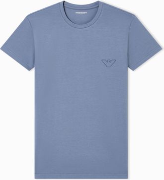 Emporio Armani Herren Megalogo T-Shirt, grau, XL