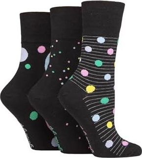 SockShop Gentle Grip Femme Colourburst Chaussettes Paquet de 3 Douche pastel 37-42