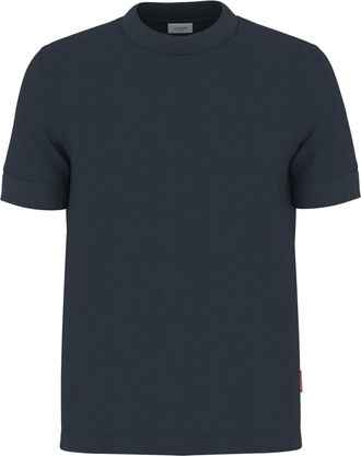 Joop Rundhalsshirt JOOP JEANS Cedric, Herren, Gr. 3XL, blau (dunkelblau), Single Jersey, Obermaterial: 95% Baumwolle, 5% Elasthan, clean, unifarben, regula