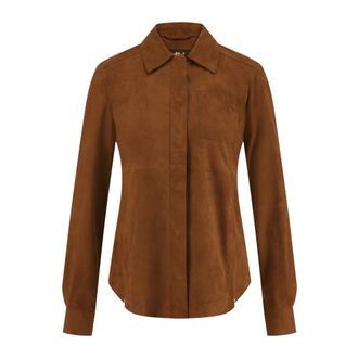 Riani Femme, Blouses et Chemises, Brun, Taille: 42 FR Chemise en cuir