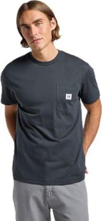 Lee Ww Pocket Tee T-Shirt, Noir délavé, M Hommes
