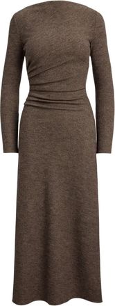 Ralph Lauren Collection robe en laine à manches longues - Marron