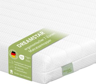 Dreamstar Easy Flex | ergonomischer Matratzentopper mit Kaltschaumkern| Matratzenauflage mit H&auml;rtegrad 2 und 3 | &Ouml;ko-TEX | 10 cm hoch | 120 x 200 cm