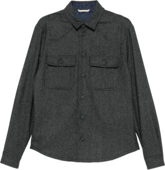 Tintoria Mattei Chemise Western &agrave; chevrons - Homme - Chemises - Gris - Taille: L