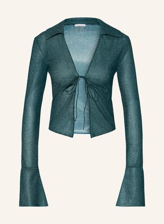 Os&eacute;ree Bluse Lumi&egrave;re Mit Glitzergarn blau
