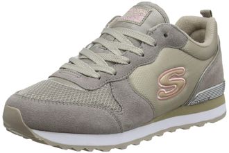 Skechers Womens RETROS-OG 85-GOLDN GURL Trainers, (Natural Suede/Mesh/Nylon/Coral Trim Nat), 39 EU