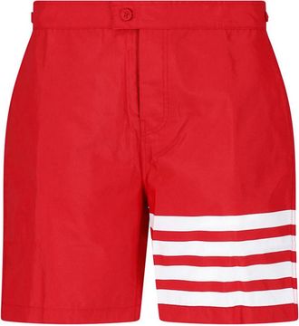 Thom Browne Short De Bain - Rouge