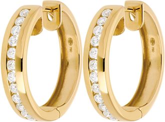 Edenly Diamanten-Creolen in Gelbgold - 0.43 Karat - 24 Diamanten