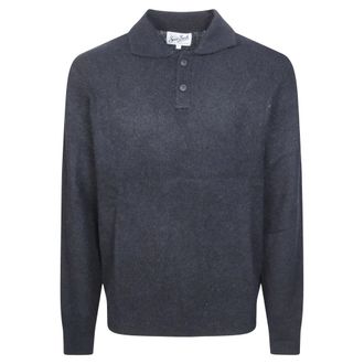 MC2 Saint Barth Alfie Alpaca Polo - - Tops - Herren - Schwarzk - XL