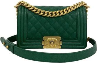 Chanel Sac bandouli&egrave;re vintage Pre-owned - Femme - Pre-owned - Vert - Taille: ONE Size