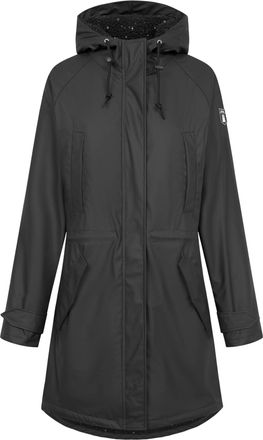 Derbe Regenjacke Friese Tildaholm Glitter Damen Schwarz Gef&uuml;ttert Glitzer 44 | Regenmantel | Frauen | mit Futter | Hamburg | Friesennerz | Warm