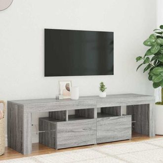 vidaXL Vidaxl - TV-Schrank mit LED-Leuchten Grau Sonoma 140x36,5x40 cm