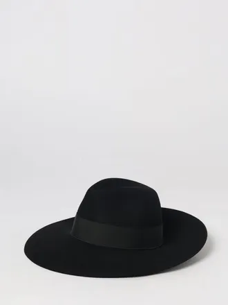 Borsalino Chapeau Panama &agrave; large bord en feutre de laine