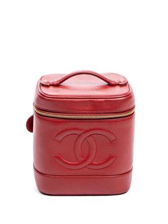 Chanel sac Vanity Case &agrave; logo CC (1996-1997) - Rouge