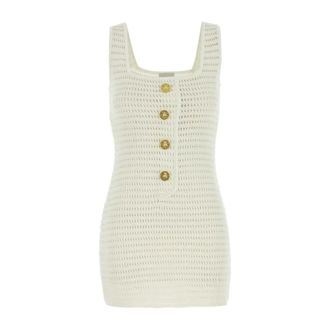 Le Kasha Siflag Crochet Mini Dress - - Tops - Damen - Wei&szlig; - S/M