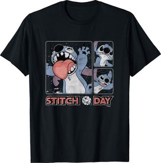 Disney Lilo & Stitch 626 Stitch Day Silly Faces Distressed T-Shirt