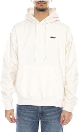 Obey Homme, Sweatshirts et sweats &agrave; capuche, Blanc, Taille: M Doberman Pullover Hood