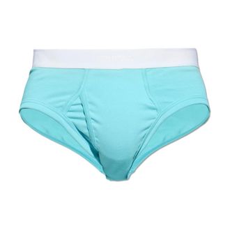 Tom Ford Homme, Sous-v&ecirc;tements, Bleu, Taille: S Logo Briefs