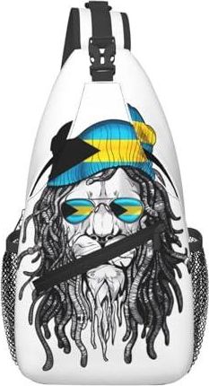 Generic Drapeau Du Lion Des Bahamas Sacoche Bandouliere L&eacute;ger Pochette Epaule Pratique Sac &Agrave; Bandouli&egrave;re Pour Femme Homme Voyage