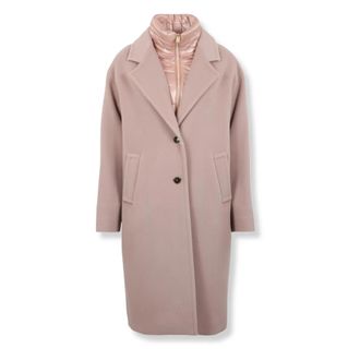 Herno Velours-Wollstoff und Nylon Ultralight Mantel - - Coats - Damen - Rosa - XS