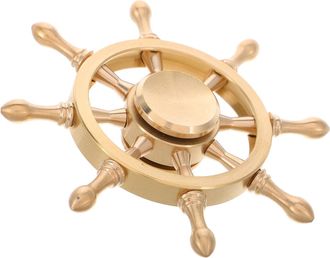 NUOBESTY Schiffssteuerrad Aus Messing Als Wanddeko Dekoratives Messingobjekt F&uuml;r Wohnzimmer Schiffsrad-Dekoration F&uuml;r Schlafzimmer Oder Schreibtisch