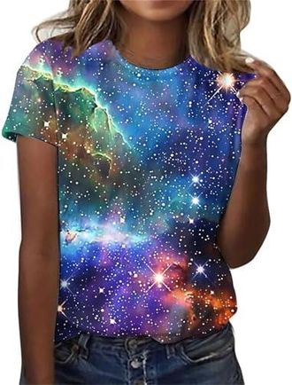 Generic Tee Shirt Femme Sport D&eacute;t&eacute; &Agrave; Manches Courtes Basic Hauts T Shirt D&eacute;t&eacute; Loisirs L&acirc;che Top De Mode Manches Courtes Chemise Chic Et &Eacute;l&eacute;gant Grande Taille 