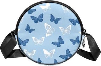 Generic Sac &agrave; bandouli&egrave;re rond pour femme, petit sac &agrave; bandouli&egrave;re color&eacute; avec fermeture &eacute;clair, bretelles r&eacute;glables, sac &agrave; main rond d&eacute;contract&eacute; pour femmes 