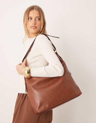Accessorize Sac souple port&eacute; &eacute;paule - Fauve-Brown