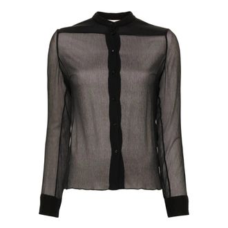 Chlo&eacute; Seiden-Crepon-Hemd - - Blouses & Shirts - Damen - Blau - S