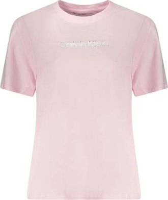 Calvin Klein Femme, Tops, Rose, Taille: 44 FR T-shirt &agrave; manches courtes