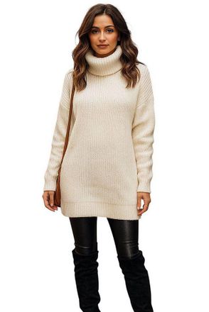 Worldclassca Rollkragenpullover WORLDCLASSCA Damen Rollkragen Pullover Lang Oversize Winter Fashion Neue Kollektion - Stilvolle und gem&uuml;tliche Strickmode f&uuml;r Damen