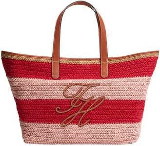 Tommy Hilfiger Sac cabas ray&eacute; &agrave; logo brod&eacute; en coton