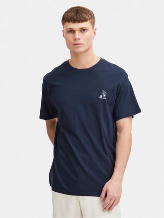 Solid T-Shirt Ilias 21108139 Dunkelblau Regular Fit