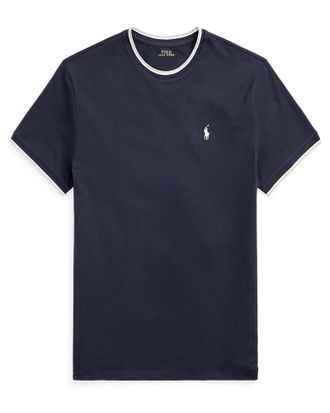Ralph Lauren T-Shirt in Piqu&eacute;-Qualit&auml;t mit Stretch und Logo-Stickerei, Classic Fit in