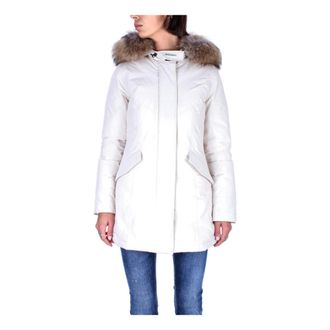 Woolrich Zip-Mantel mit Fronttaschen - - Coats - Damen - Wei&szlig; - S