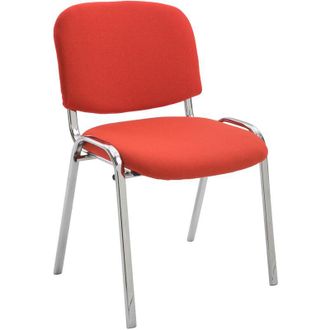 Clp Chaise visiteur Ken support chromé tissu Rouge