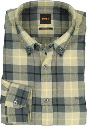 Boss Orange by Hugo Boss BOSS Orange Herren Hemden gr&uuml;n Flanell