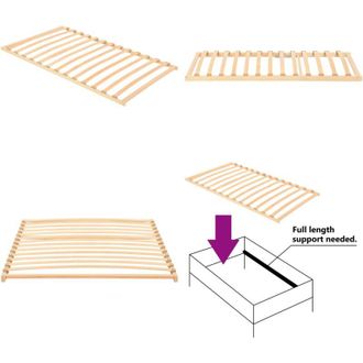 vidaXL Lattenrost mit 13 Latten 120x200 cm - Holz Lattenrost - Lattenrost Buche - Lattenrost 120x200 - Bettenrahmen - Lattenrost G&uuml;nstig - Home & Living