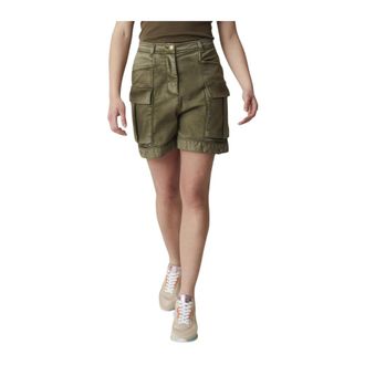 Pinko Gereinigte Baumwollhose - - Shorts - Damen - Gr&uuml;n - XS