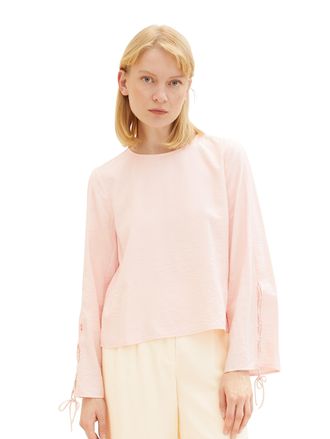 Tom Tailor Damen 1038122 Bluse mit Schn&uuml;rung, 14557-Light English Rose, XL