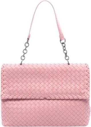 Bottega Veneta Sac bandouli&egrave;re en cuir dagneau Intrecciato Pre-owned - Femme - Pre-owned - Rose - Taille: ONE Size