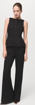 Mango Combinaison style costume péplum marron - Femme - XS - MANGO